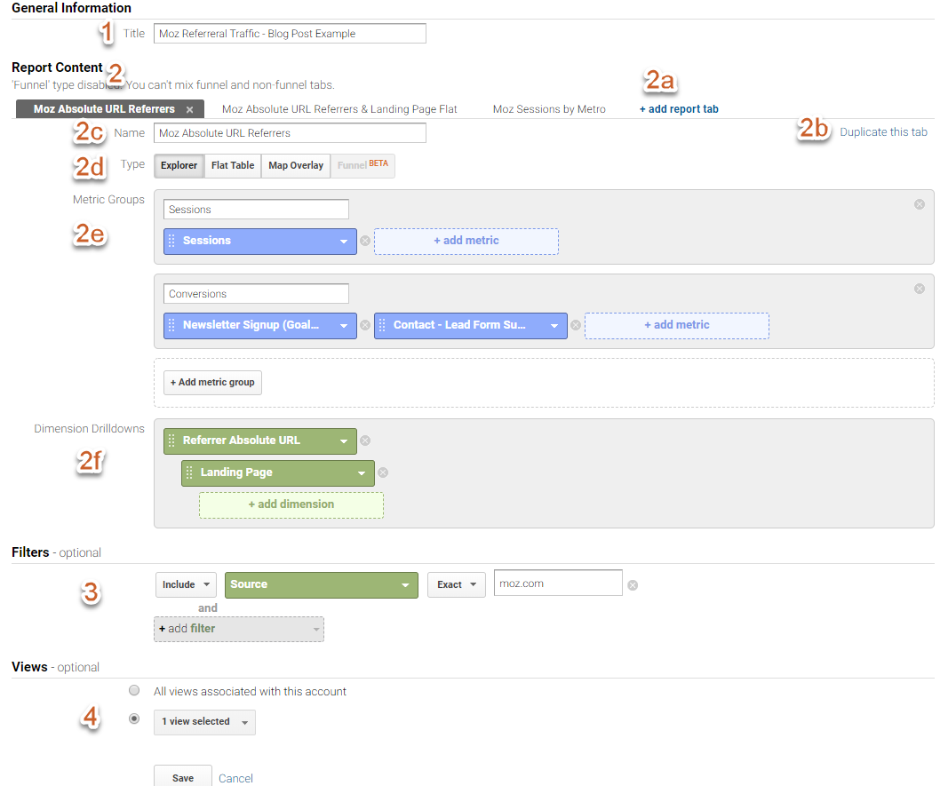 如何创建一个自定义报告在谷歌分析