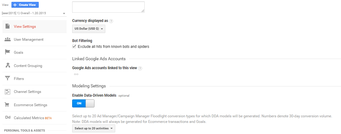 谷歌Analytics 360中的多通道归因